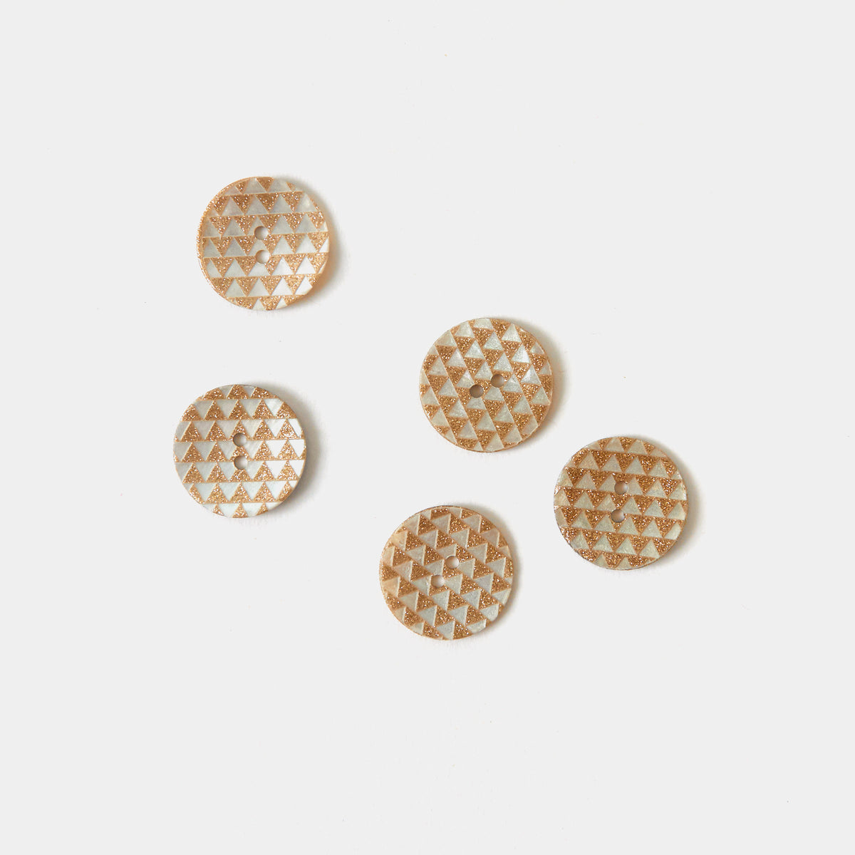 Gold Glitter Triangles Button | Wild Hand